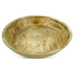 Obstschale Noor LIVING, braun, H:8cm Ø:30cm, Holzwerkstoff, Schüsseln, aus Mangoholz