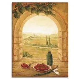 Wandbild Artland "Fensterblick", braun (farbe bild(er): braun), B:30cm H:40cm T:1,8cm, Bilder, als Leinwandbild, Poster in verschied. Größen