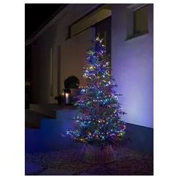 Konstsmide LED-Lichterkette "Weihnachtsdeko aussen", schwarz, Dioden 800 Stk. Flammen 800 Stk., Kabellänge 5m x Gesamtlänge 22,58m, Lichterketten, Micro LED Compactlights, 800 bunte Dioden