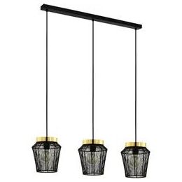 Eglo Hängeleuchte "ESCANDIDOS", schwarz (schwarz, messingfarben), H: 110cm, 1 Stk., Leuchten, Hängeleuchte in schwarz und messing aus Stahl - exkl. E27 - 40W