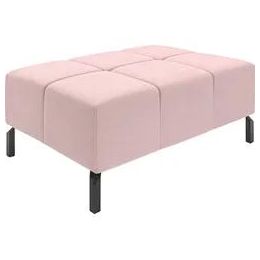 Hockerbank Inosign "Ancona New", rosa, B:107 H:43 T:71, 100% Polyester, Hocker, passend zum Ecksofa "Ancona New", auch in Easy care-Bezug