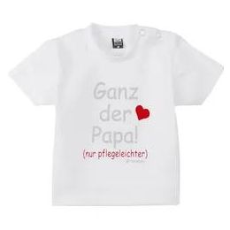 T-Shirt TRIGEMA "TRIGEMA T-Shirt Papas Liebling", Kinder, Gr. 104, weiß, 100% Baumwolle (Bio-Baumwolle kbA), Basic, Shirts