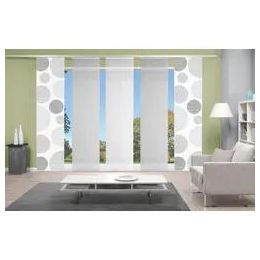 Schiebegardine Vision S "5ER SET BORDEN" Gr. 1, grau, B:60cm H:260cm, Polyester, Gardinen, HxB: 260x60, Schiebevorhang 5er Set Digitaldruck