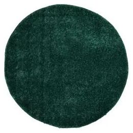 Hochflor-Teppich Home Affaire "Anastasia" Gr. 10, grün, H:43mm Ø:190cm, Kunstfaser, Teppiche, Shaggy-Teppich, Uni-Farben, besonders weich durch Mikrofaser