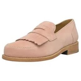 Loafer Henry Stevens "Amelia FL Businessschuh", Damen, Gr. 39,5, rosa, Leder, Schuhe, Damen Halbschuhe Leder handgefertigt, Slipper