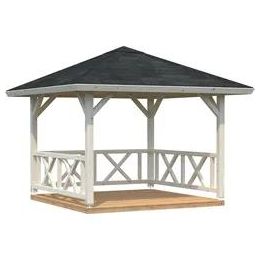 Holzpavillon Palmako "Betty", beige, B/H/T: 368cm x 323cm x 368cm, Pavillons, BxT: 368x368 cm, naturbelassen