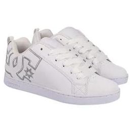 Sneaker DC Shoes "Court Graffik", Gr. 7,5(38,5), bunt (weiß, silber), 55.99% Leder, 43.71% Synthetikmaterial, 0.3% TPU, Schuhe