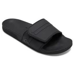 Sandale Quiksilver "Rivi Slide Adjust", Herren, Gr. 12(45), schwarz (schwarz, grau, schwarz), Obermaterial: Synthetikmaterial / Futter: Textil / Au&szlig;ensohle: TPR, Schuhe Sandale