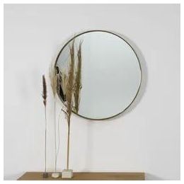 Spiegel SPINDER DESIGN "DONNA 3", gold, B:60cm H:60cm T:5cm Ø:60cm, Stahl, glasspiegel, Spiegel, Wandspiegel aus Stahl