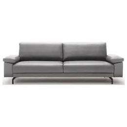 2,5-Sitzer "CR.450 elegantes Designsofa mit hohem Sitzkomfort", grau (lichtgrau, schwarzgrau), B:200cm H:85cm T:95cm, CREATION BY ROLF BENZ, Sofas