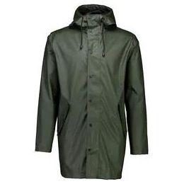 Regenmantel LINDBERGH, Herren, Gr. L, grün (dk army), Web, Obermaterial: 100% Polyurethan, unifarben, relaxed fit Mitte Oberschenkel, Rundhals, mit Druckknöpfen, Mäntel, mit Kapuze