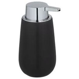 Seifenspender Wenko "Badi", silber (schwarz, silberfarben), Keramik, Dosierspender, Schwarz, Keramik, 320 ml