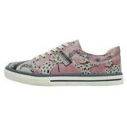 Sneaker DOGO "Classic Schnürsneaker Dance With Me Damen Sneaker", Damen, Gr. 39, Normalschaft, beige (natur), Lederimitat, Schuhe, Handgefertigt