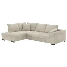 Ecksofa MR. COUCH "Allegro, L-Form", beige (novaclean avanti 6 taupe), B:303cm H:86cm T:202cm, Novaclean Avanti (100% Polyester), Sofas, mit Hochschläfer-Bettauszug, wahlweise mit Kaltschaum