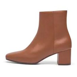 Schlupfboots Henry Stevens "Audrey AB50 Businessschuh", Damen, Gr. 40, braun, Ziegennappa, Schuhe, Damen Stiefelette mit Absatz handgefertigt, Lederschuhe