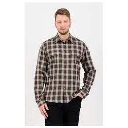 Outdoorhemd DEPROC ACTIVE "DENVER II Men", Herren, Gr. XL (54), Normalgrößen, bunt (gray, rot, blau check), 100% Polyester, Hemden, auch in Großen Größen erhältlich