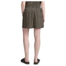 Shorts Tom Tailor DENIM, Damen, Gr. XL (42), N-Gr, beige (schwarz beige), Web, Obermaterial: 99% Polyester, 1% Elasthan, gestreift, regular fit kurz, Hosen, Sommerhose gestreifte Optik