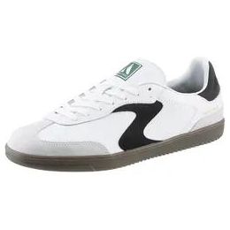 Sneaker Skechers "HOTSHOT", Herren, Gr. 48,5, schwarz-weiß (weiß, schwarz), Leder, Veloursleder, kontrastfarbene Details, Schuhe, mit Kontrastbesätzen