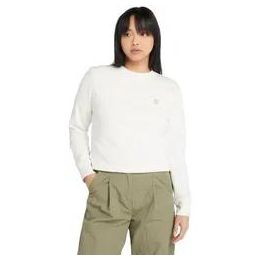 Sweatshirt Timberland "EXETER RIVER BRUSHED BACK CREW SWEA", Damen, Gr. XL, weiß (vintage whit), Jersey, Obermaterial: 80% Baumwolle, 20% Polyester, Casual, Rundhals, Sweatshirts
