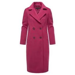 Langmantel Navahoo "Sternlein 14", Damen, Gr. XL (42), lila (beere), Obermaterial: 90% Polyester, 10% Viskose, Innenfutter: 100% Polyester, Ärmelfutter: 100% Polyester, gerade kniebedeckend, Ärmel ohne Ärmelschlitz normaler Saum, Mäntel, Kurzmantel in Woll-Optik mit Reverskragen