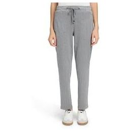 BETTY & CO Stretch-Hose BETTY & CO "Damen Stretch-Hose mit Nadelstreifen", Damen, Gr. 40, Normalgrößen, grau (grau melange), Obermaterial: 66% Polyester, 32% Viskose, 2% Elasthan., figurbetont 7/8-Länge, Hosen