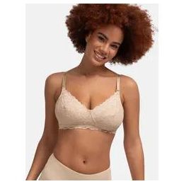 Still-BH Dorina "VALERIA NURSING BRA", Damen, Gr. 90, Cup G, beige, Spitze, Obermaterial: 89% Nylon, 11% Lyocell, BHs, bügellos, Stillclips für Einhandbedienung, nicht gepolstert