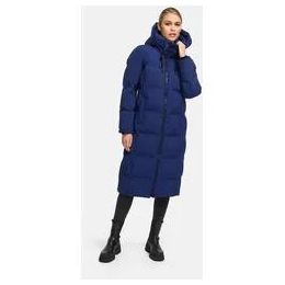 Winterjacke Marikoo "Tikoraa", Damen, Gr. XXL, navy, Obermaterial: 100% Polyester; Futter: 100% Polyester; Wattierung: 100% Polyester; Ärmelfutter: 100% Polyester, Jacken, mit extra langem Schnitt und hohem Kragen