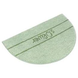 Badematte s.Oliver "Allie, Badvorleger, Badezimmer Teppich, Duschvorleger" Gr. 8, grün (hellgrün), H:10mm, Polyester, Badematten, Badteppich, weiche Haptik, unifarben mit s.Oliver Schriftzug