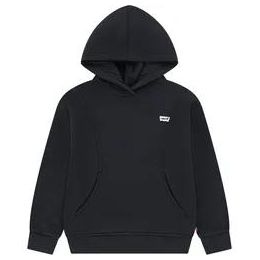Levi's Kapuzensweatshirt LEVI'S KIDS "LVG BATWING PATCH HOODIE", Mädchen, Gr. 14 (158), schwarz (jet schwarz), Sweatware, Obermaterial: 60% Baumwolle, 40% Polyester, unifarben, Casual, Bündchen mit Daumenlöchern, Sweatshirts, mit Daumenloch