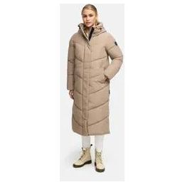 Winterjacke Marikoo "Ranja", Damen, Gr. XL, taupegrau, Obermaterial: 100% Polyester; Futter: 100% Polyester; Wattierung: 100% Polyester; Ärmelfutter: 100% Polyester, Jacken, mit fester Kapuze und hohem Stehkragen