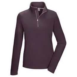 Fleeceshirt Killtec "KSW 101 WMN FLC SHRT", Damen, Gr. 36, pflaume, Oberstoff: 100% Polyester, Shirts, Fleeceshirt mit Stehkragen, warm, Reißverschluss mit Kinnschutz