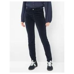 5-Pocket-Hose Brax "Style SHAKIRA", Damen, Gr. 46K23, Kurzgrößen, navy, Web, 74% Baumwolle, 25% Viskose, 1% Elasthan, Hosen