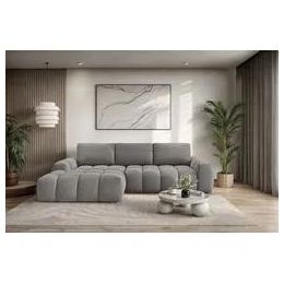 Ecksofa Inosign "AZITA klein optionale Schlafsofa mit Bettkasten, B/T/H: 270/166,5/84cm", beige (taupe), B:270cm H:84cm T:166,5cm, 100% Polyester, Sofas, L-Form mit Wellenunterfederung, Bubble-Optik, Topseller