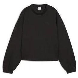 Sweatshirt Puma "Wardrobe Essentials Oversized Sweatshirt Damen", Damen, Gr. M, schwarz, Obermaterial: 77% Baumwolle, 23% Polyester, oversize, Rundhals, Sweatshirts