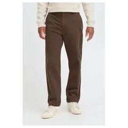 Chinohose Blend "BHNATAN WIDE LEG CHINO", Herren, Gr. 34, Länge 32, schwarz (slate schwarz), Web, Obermaterial: 98% Baumwolle, 2% Elasthan, unifarben, relaxed fit knöchellang, Hosen