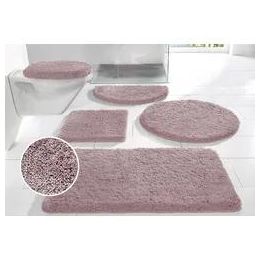 Badematte my home "Sanremo, Badvorleger, Badezimmer Teppich, sehr weich" Gr. 4, rosa, H:30mm, Polyester, Badematten, Badteppich, unifarben, rechteckig, rund & als 3-tlg. Set erhältlich
