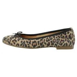 Ca'Shott Ballerina CA'SHOTT "Ca'Shott Ballet flats CASELVIRA", Damen, Gr. 37, Normalschaft, leopard print, Obermaterial: 100% Leder, Schuhe
