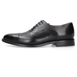 Schnürschuh Henry Stevens "Marshall CO1", Herren, Gr. 42,5, schwarz, Boxcalf, Schuhe, Herren Businessschuh Schnürschuh handgefertigt, Lederschuh