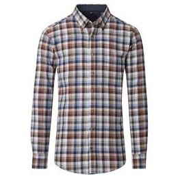 Flanellhemd Casamoda "Casamoda Flanellhemd kariert", Herren, Gr. 3XL, Normalgrößen, blau, 100% Baumwolle, kariert, lässig geschnitten, Hemden