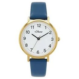 Quarzuhr s.Oliver, blau, Armbanduhren, Damen, Armbanduhr, Damenuhr, analog