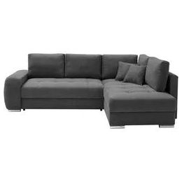 Ecksofa MR. COUCH "Mykonos, L-Form, Dauerschläfer", memphis 20 stone, B:269cm H:90cm T:179cm, Grundgewebe 100% Polyester; Nutzschicht 90% Polyester / 10% Polyamid, Sofas, mit DuraSpring-Taschenfederkern bis 140 kg belastbar