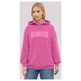 Kapuzenpullover F4NT4STIC "Oversized Shirt Knut & Jan Noorden Collegiate", Damen, Gr. S, hyper pink, Obermaterial: 80% Baumwolle, 20% Polyester, oversize, Pullover, Premium Qualität, Knut & Jan Hamburg