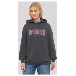 Kapuzenpullover F4NT4STIC "Oversized Shirt Knut & Jan Noorden Collegiate", Damen, Gr. XL, off schwarz, Obermaterial: 80% Baumwolle, 20% Polyester, oversize, Pullover, Premium Qualität, Knut & Jan Hamburg