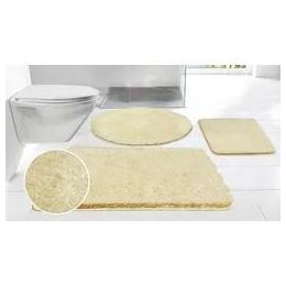 Möve Badematte MÖVE "Superwuschel, Badvorleger, Badezimmer Teppich" Gr. 5, nature, H:40mm, Polyester, Badematten, Mikrofaser-Badematte, Badteppich, rechteckig, rund & als 3-tlg. Set