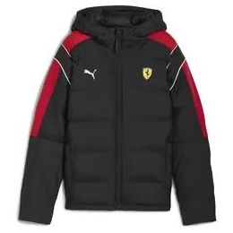 Daunenjacke Puma "Scuderia Ferrari Sportswear MT7 Pufferjacke Jugendliche", Damen, Gr. 164, schwarz, Obermaterial: 100% Polyester; Futter: 100% Polyester; Taschenfutter: 100% Polyester; Füllung: 100% Polyester; Kapuze: 100% Polyester; Einsatz: 100% Polyester, Jacken