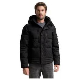Steppjacke Tom Tailor, Herren, Gr. S, schwarz, Obermaterial: 100% Polyester. Futter: 100% Polyester, unifarben, regular fit taillenbedeckt, elastischer Bund, Jacken, mit Kapuze