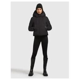 Steppjacke Khujo "DAFNA", Damen, Gr. M, schwarz, 100% Nylon, unifarben, eingesetzt elastischer Bund mit Windstopper, Jacken