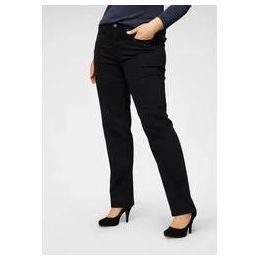 Straight-Jeans Arizona "Curve-Collection", Damen, Gr. 42, N-Gr, schwarz, Denim/Jeans, Obermaterial: 98% Baumwolle, 2% Elasthan, unifarben, Basic, bequem lang, Jeans, bequeme Passform, gerade Beinform, hohe Leibhöhe, Topseller