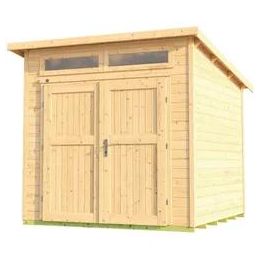 Gartenhaus Weka "264 Gr. 1, 21 mm, natur", beige (naturbelassen), Fußboden im Gartenhaus, ohne Rück- und Seitenwand, ohne Dacheindeckung, Holzwerkstoff, Gartenhäuser