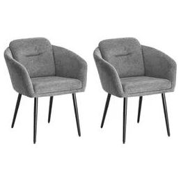 Esszimmerstuhl "Fleur, TOPSELLER, OTTOs Choice", hellgrau, B:65cm H:82cm T:65cm, LeGer Home by Lena Gercke, Stühle, Strukturstoff, ergonomisches Design, gesteppte Rückenlehne